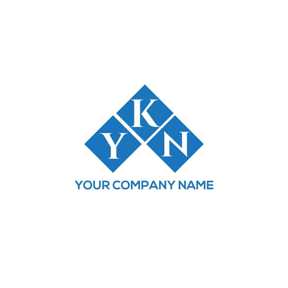 diseño de letras ykn. diseño de logotipo de letras ykn sobre fondo blanco. ykn concepto de ...
