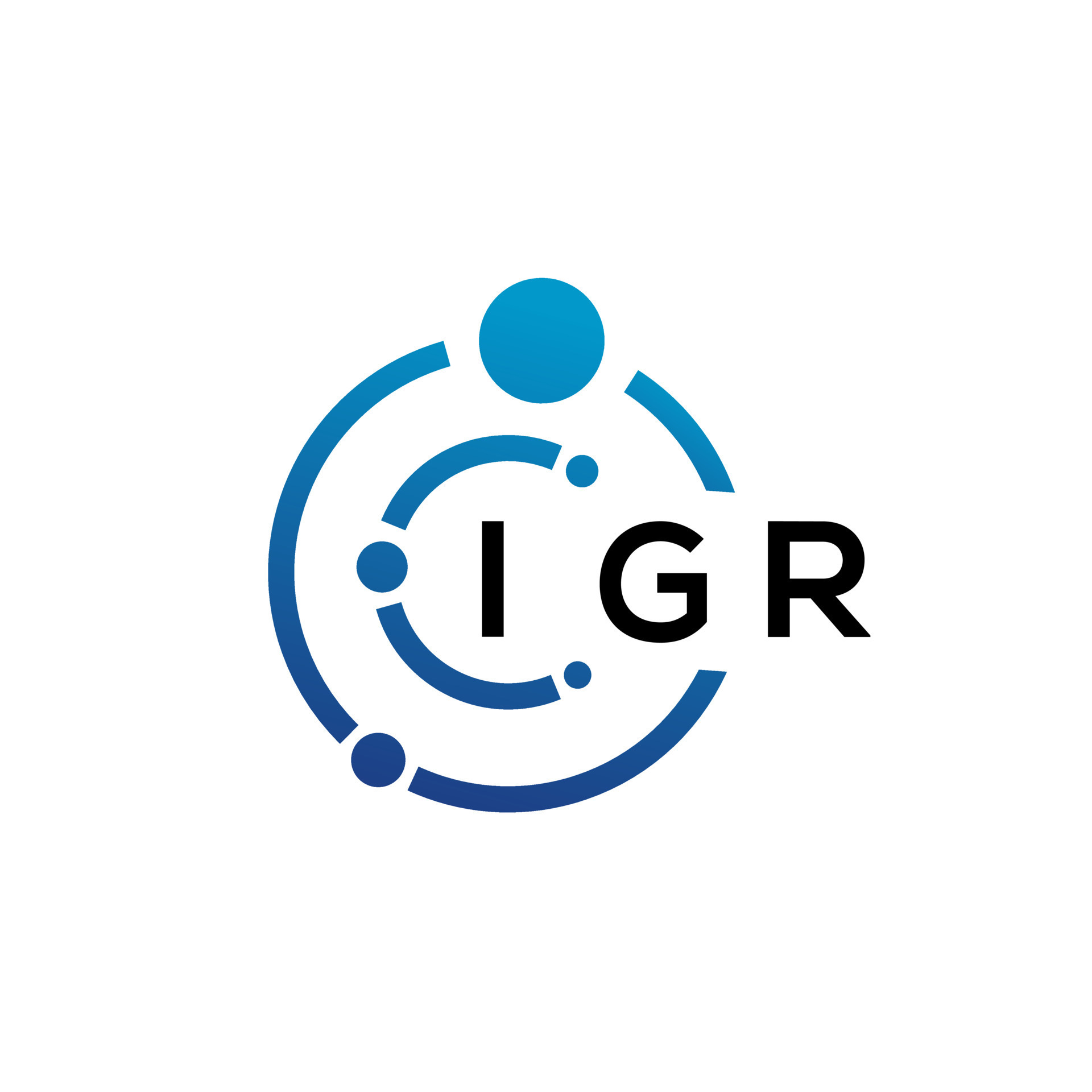 diseño de logotipo de tecnología de letras igr sobre fondo blanco. igr creative initials letter ...