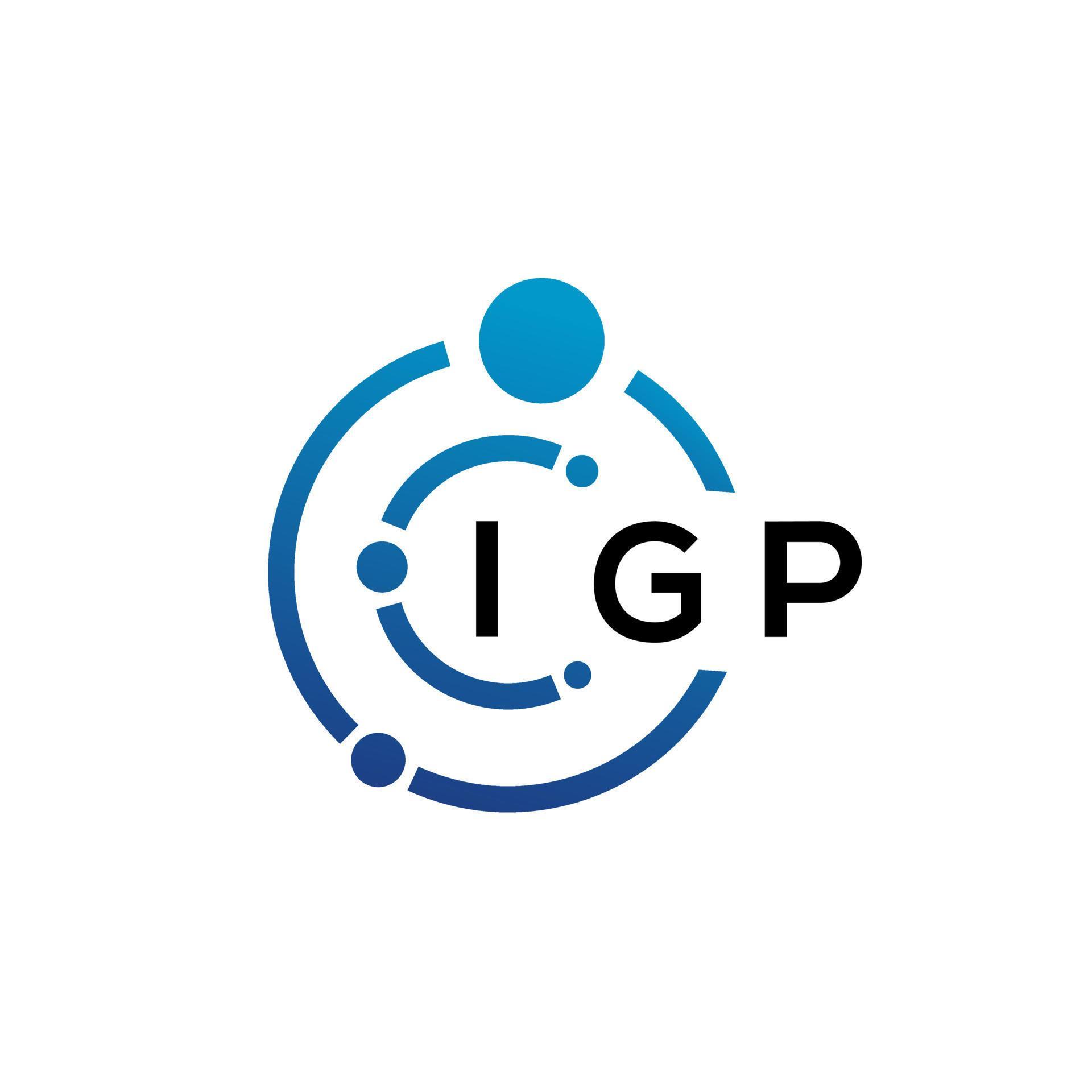 IGP letter technology logo design on white background. IGP creative initials letter IT logo ...