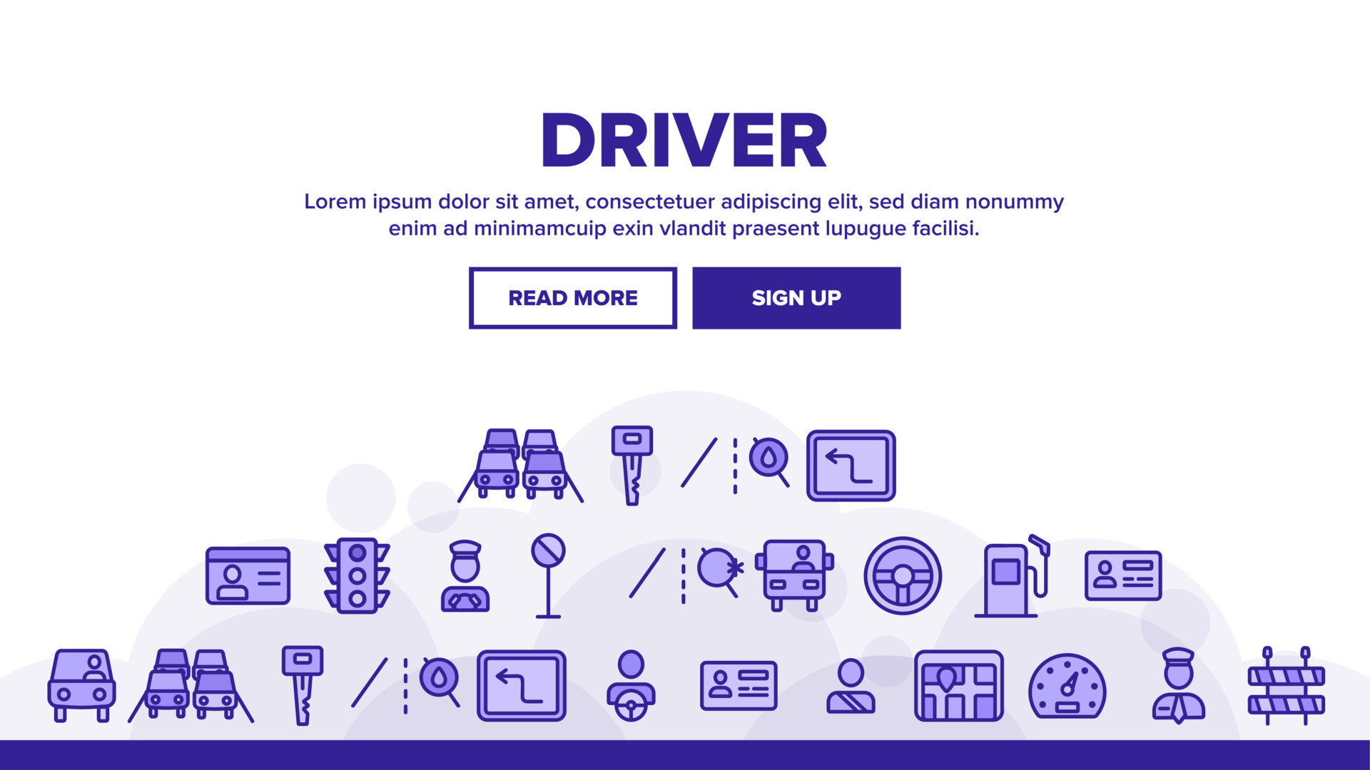 Driver Landing Header Vector 10191883 Vector Art At Vecteezy