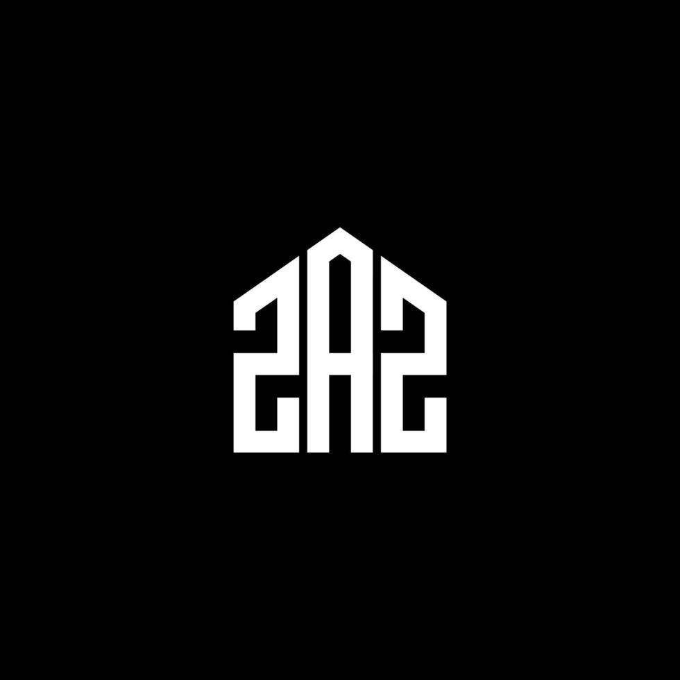 diseño del logotipo de la letra zaz sobre fondo negro. concepto de logotipo de letra inicial ...