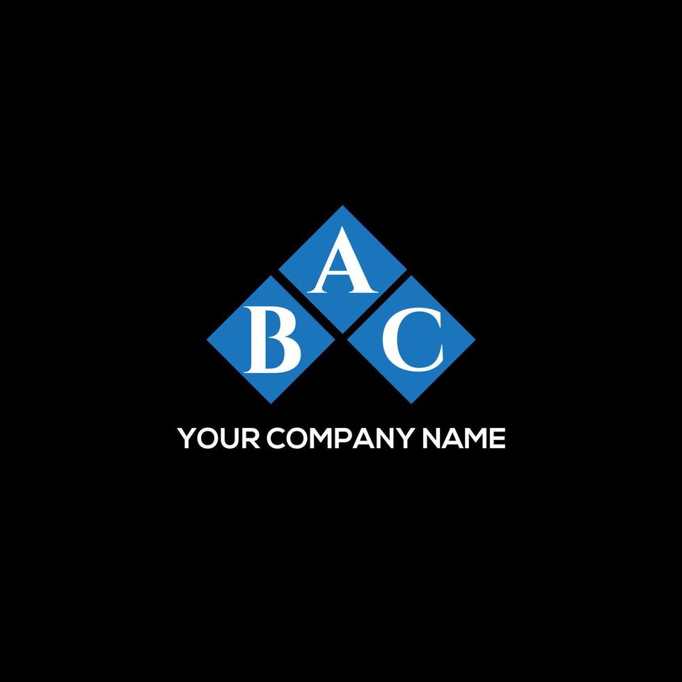 Diseño De Letras Bac Diseño De Logotipo De Letras Bac Sobre Fondo Negro Concepto De Logotipo