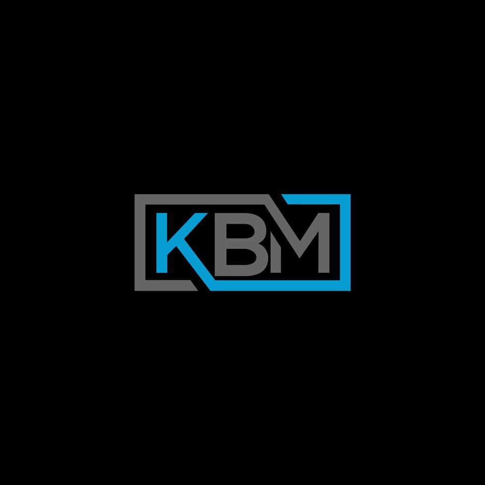 KBM letter logo design on BLACK background. KBM creative initials letter logo concept. KBM ...