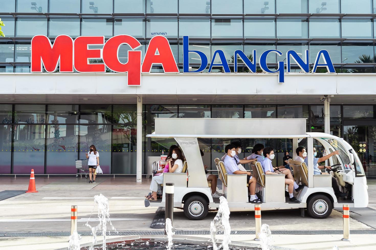 At the entrance of the Mega Bangna shopping mall. Mega Bangna shopping mall, Convenience and ...