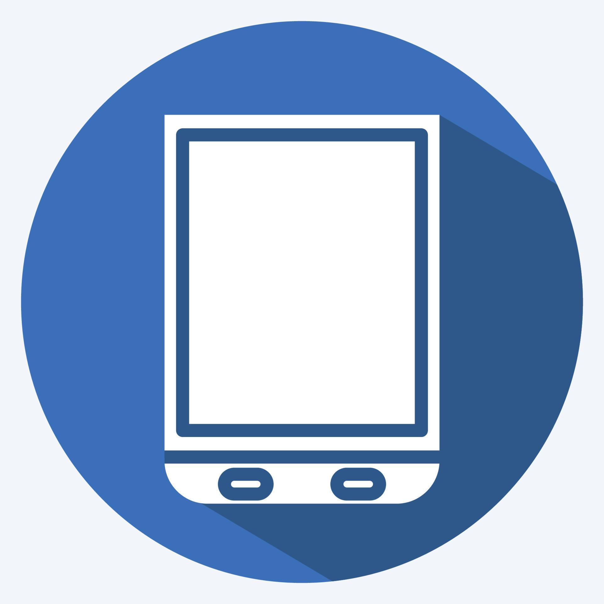 Icon Scanner Suitable For Computer Components Symbol Long Shadow Style Simple Design Editable