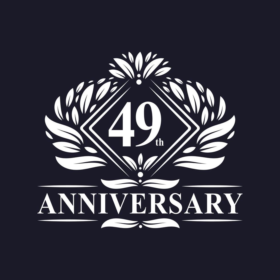49 years Anniversary Logo, Luxury floral 49th anniversary logo ... 49 years Anniversary Logo, Luxury floral 49th anniversary logo ...