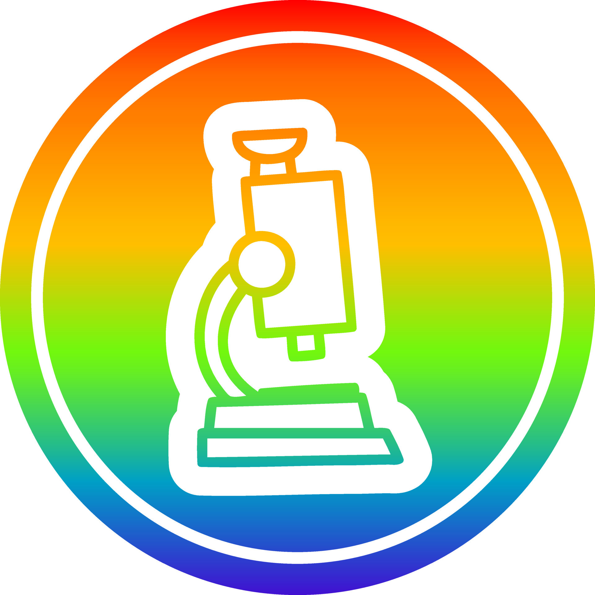 microscope and slide circular in rainbow spectrum 10200996 Vector Art ...