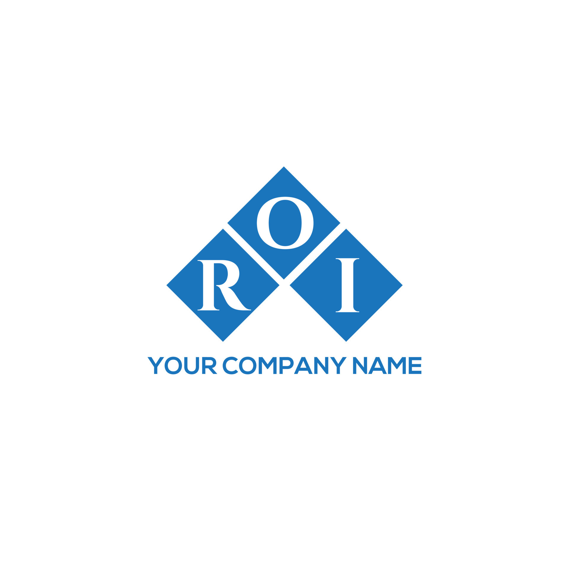 ROI letter logo design on WHITE background. ROI creative initials letter logo concept. ROI ...