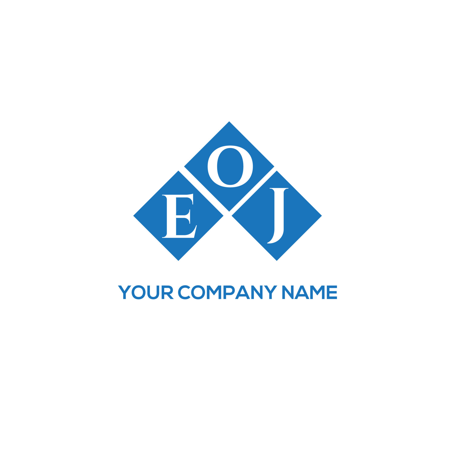 Eoj Letter Logo Design On White Background Eoj Creative Initials