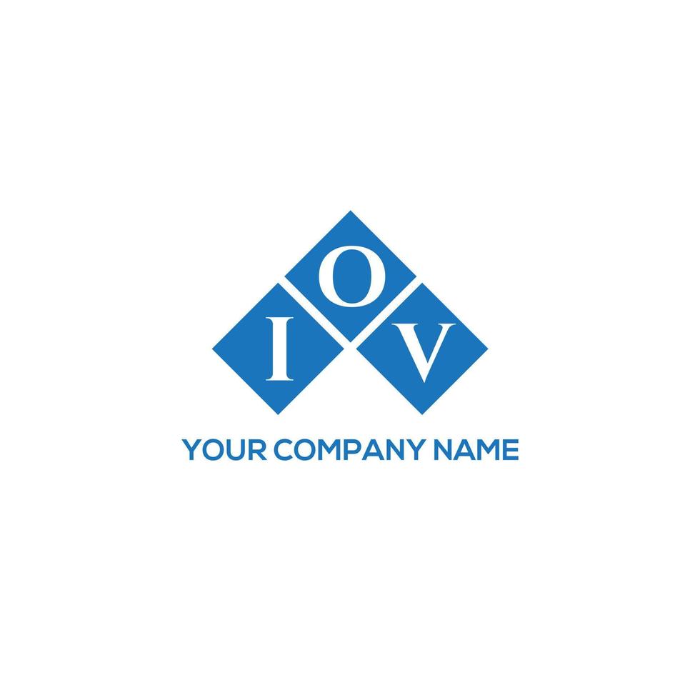 IOV letter logo design on WHITE background. IOV creative initials letter logo concept. IOV ...