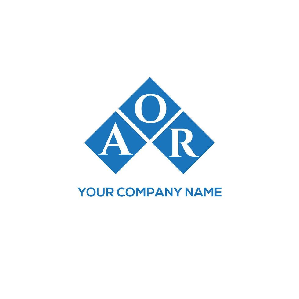 AOR letter logo design on WHITE background. AOR creative initials letter logo concept. AOR ...