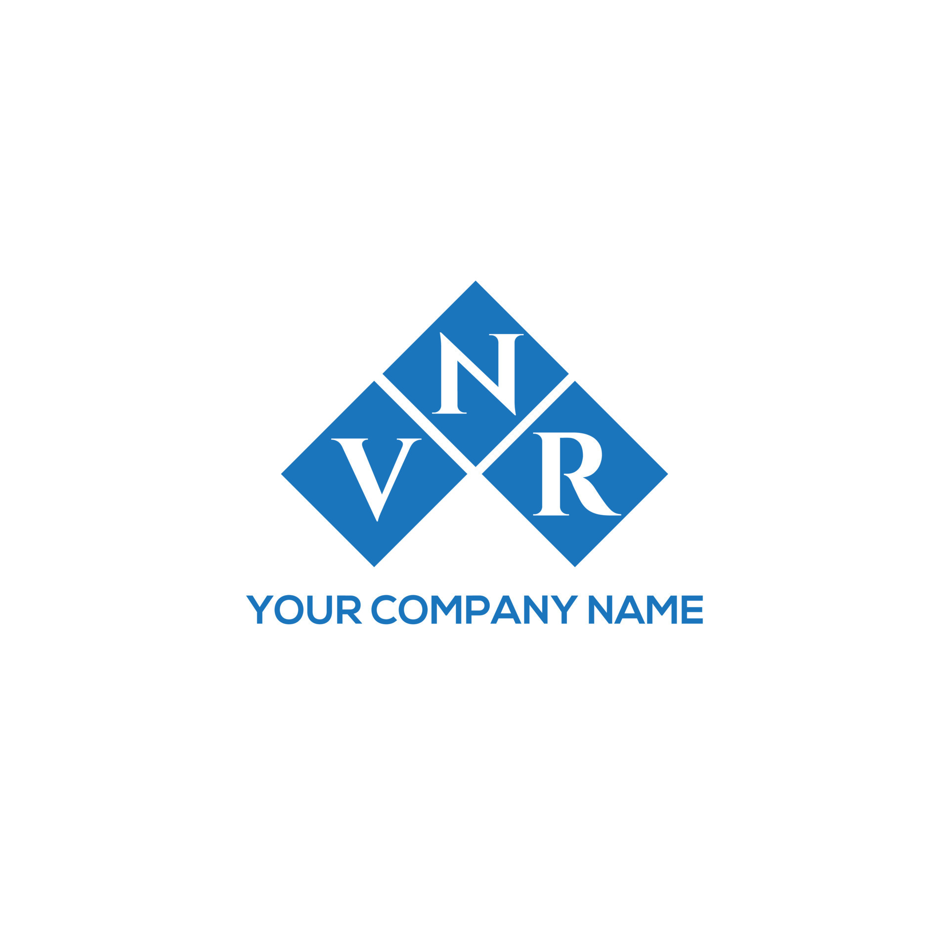 diseño de logotipo de letra vnr sobre fondo blanco. concepto de logotipo de letra de iniciales ...
