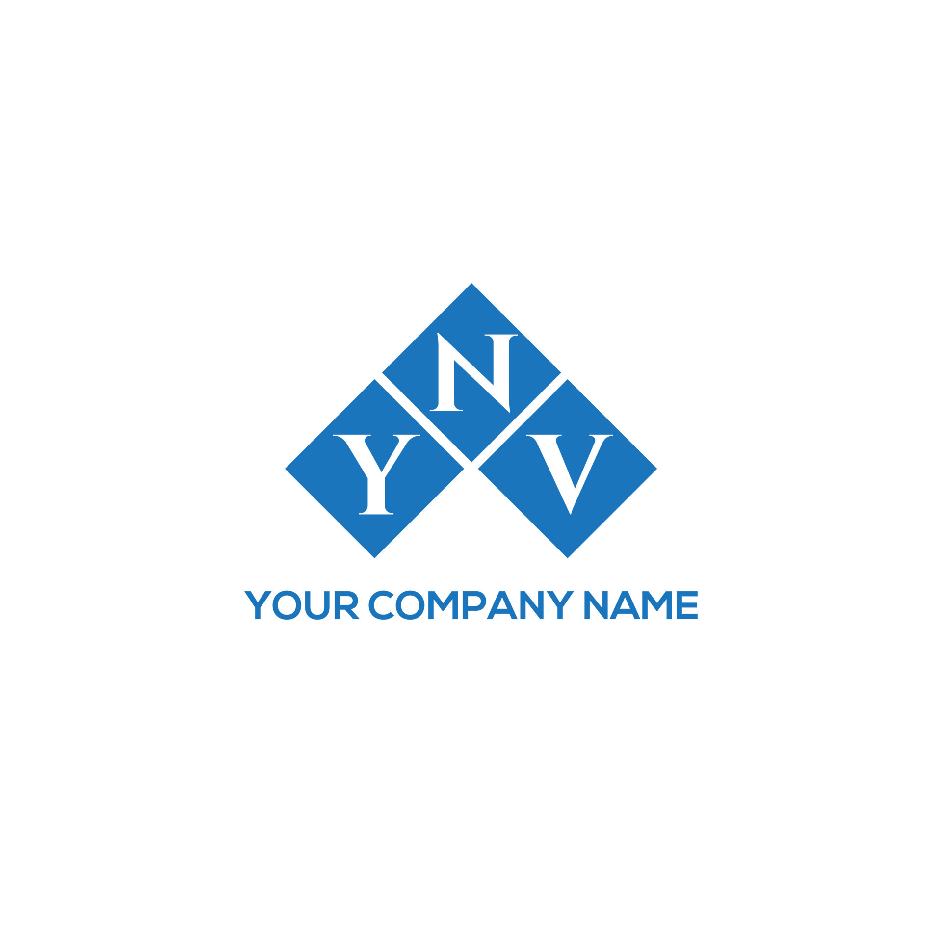YNV letter logo design on WHITE background. YNV creative initials letter logo concept. YNV ...