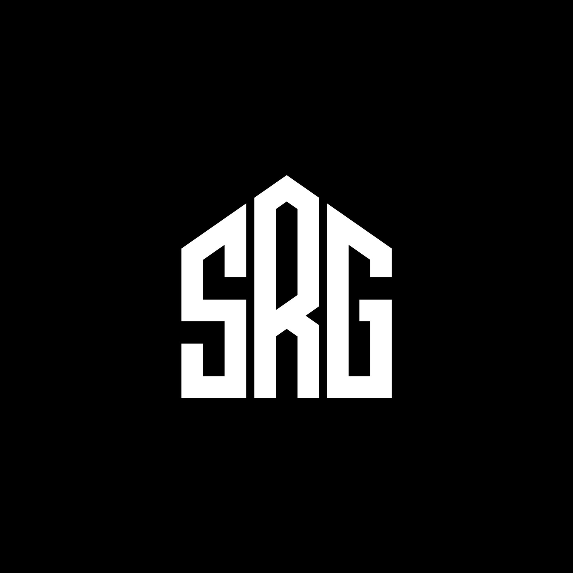 diseño de logotipo de letra srg sobre fondo negro. concepto de logotipo de letra de iniciales ...
