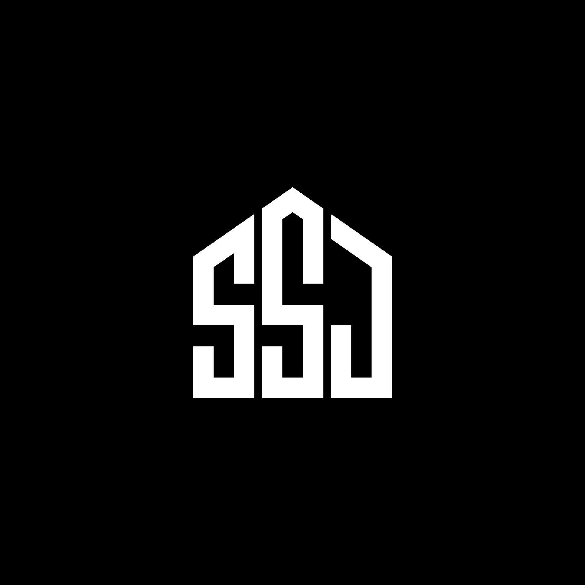 Ssj Letter Logo Design On Black Background Ssj Creative Initials Letter Logo Concept Ssj