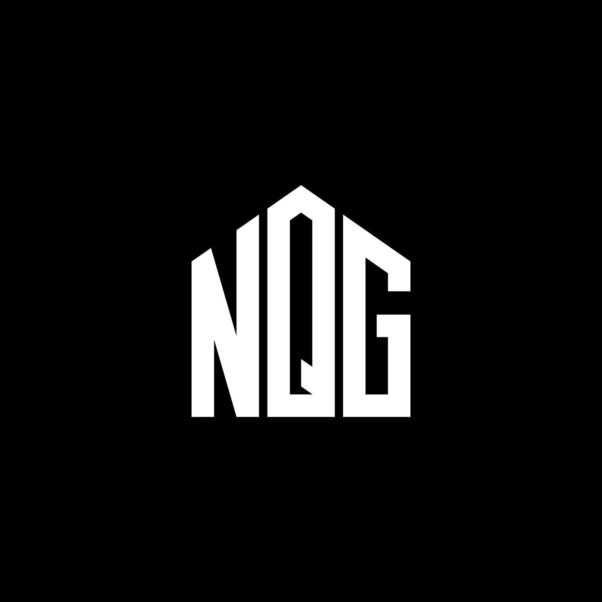 nqg letter design.nqg diseño de logotipo de letra sobre fondo negro. concepto de logotipo de ...