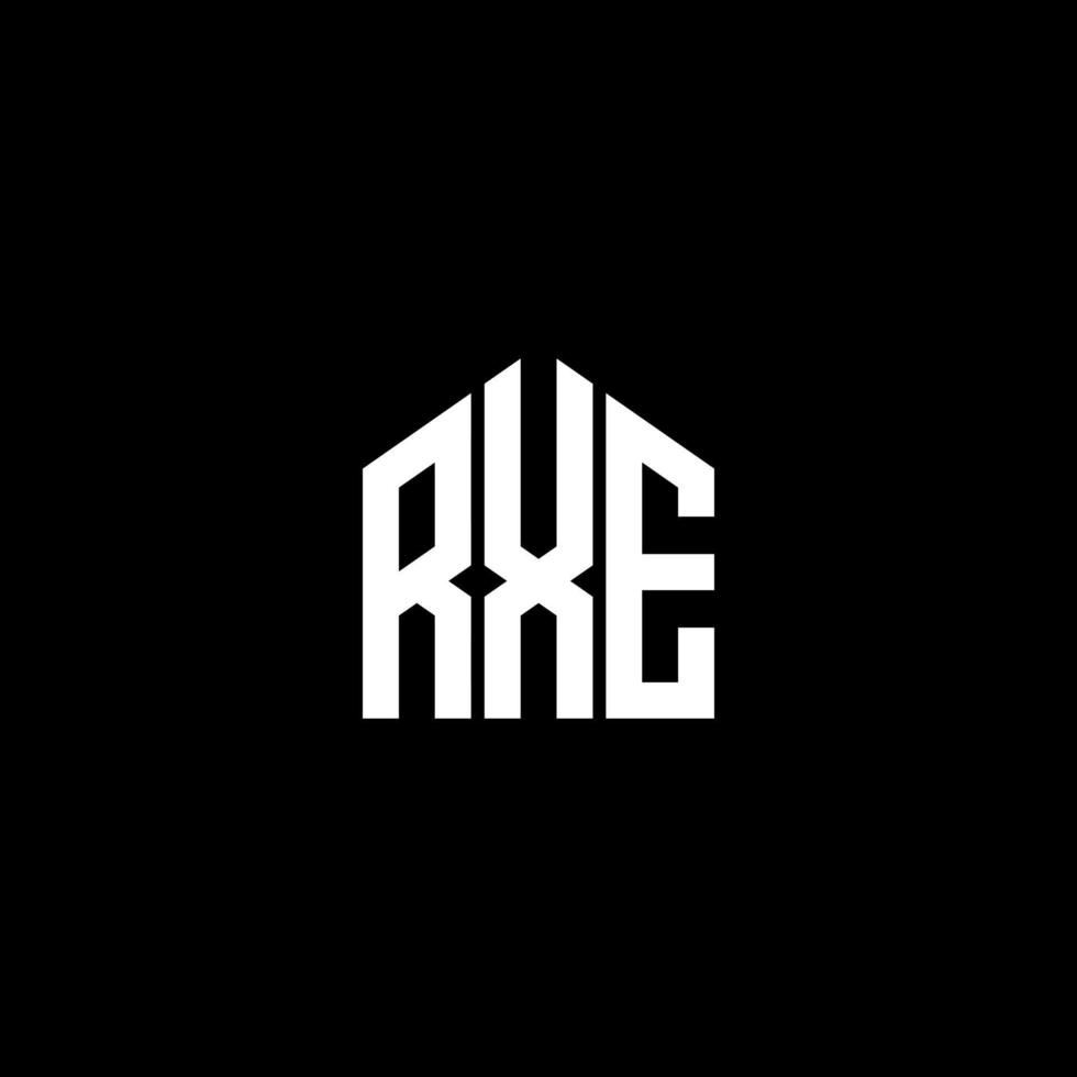diseño de letras rxe. Diseño de logotipo de letras rxe sobre fondo negro. concepto de logotipo ...