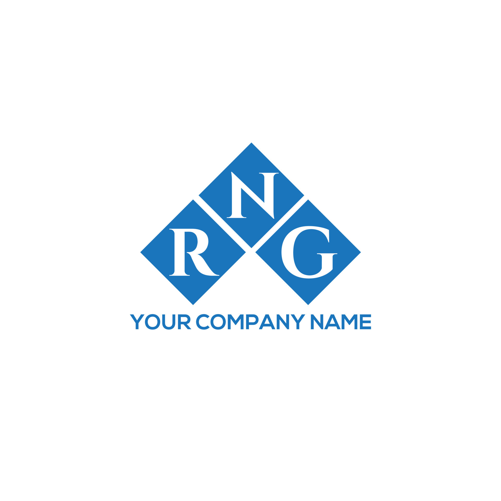 RNG letter logo design on WHITE background. RNG creative initials letter logo concept. RNG ...
