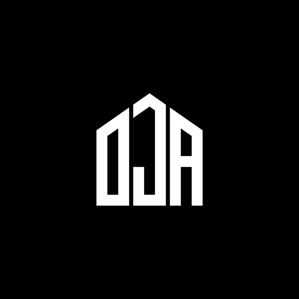 diseño de letras oja. Diseño de logotipo de letras oja sobre fondo negro. concepto de logotipo ...