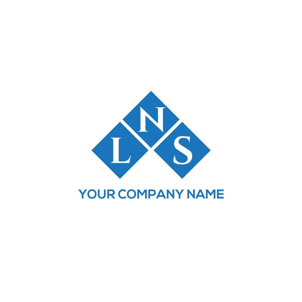 Diseño de logotipo de letra lns sobre fondo blanco. Lns iniciales creativas carta logo concepto ...