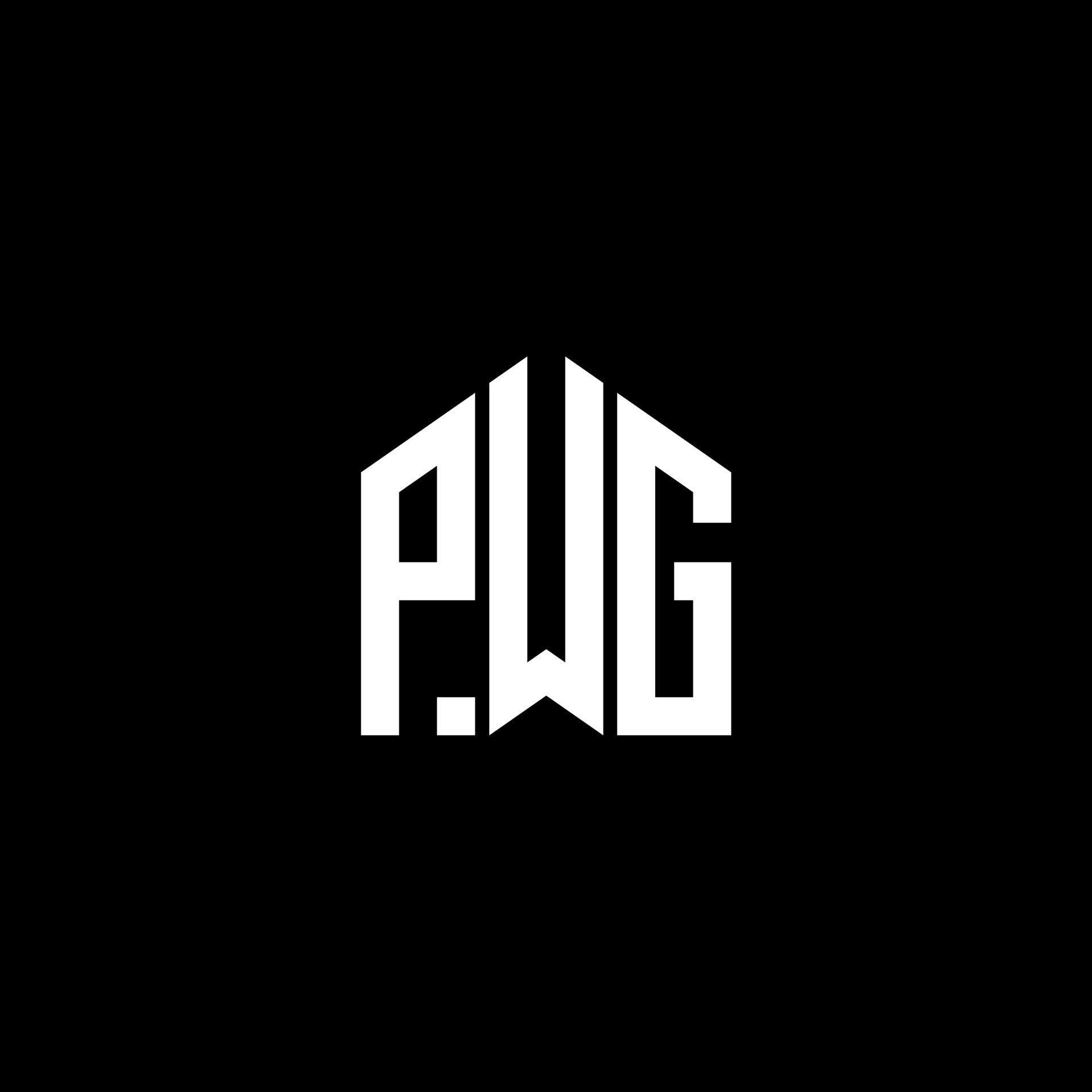 pwg letter design.pwg letter logo design sobre fondo negro. concepto de logotipo de letra de ...