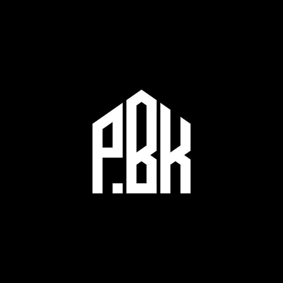 diseño de logotipo de letra pbk sobre fondo negro. pbk creative iniciales carta logo concepto ...