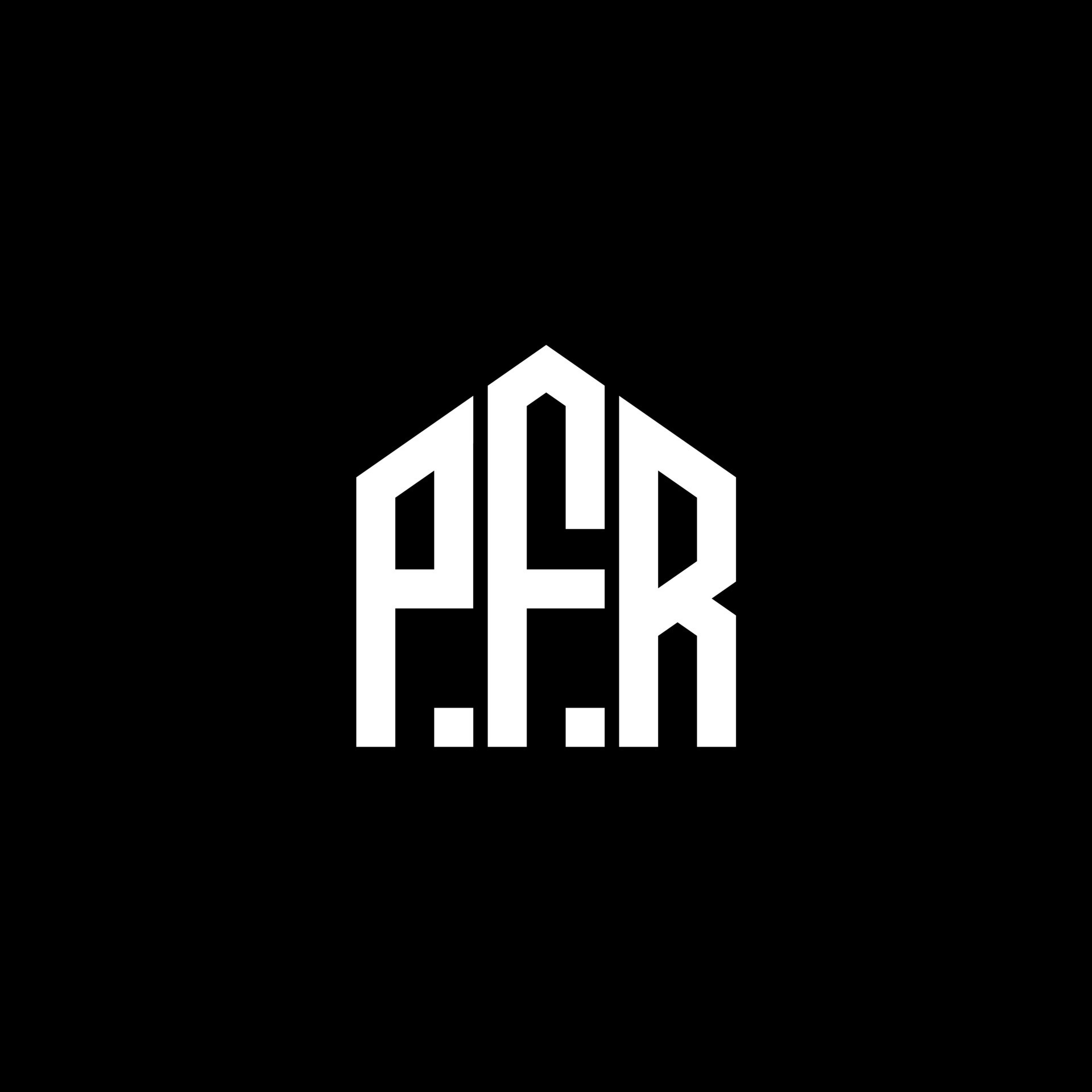 Pfr Letter Logo Design On Black Background Pfr Creative Initials