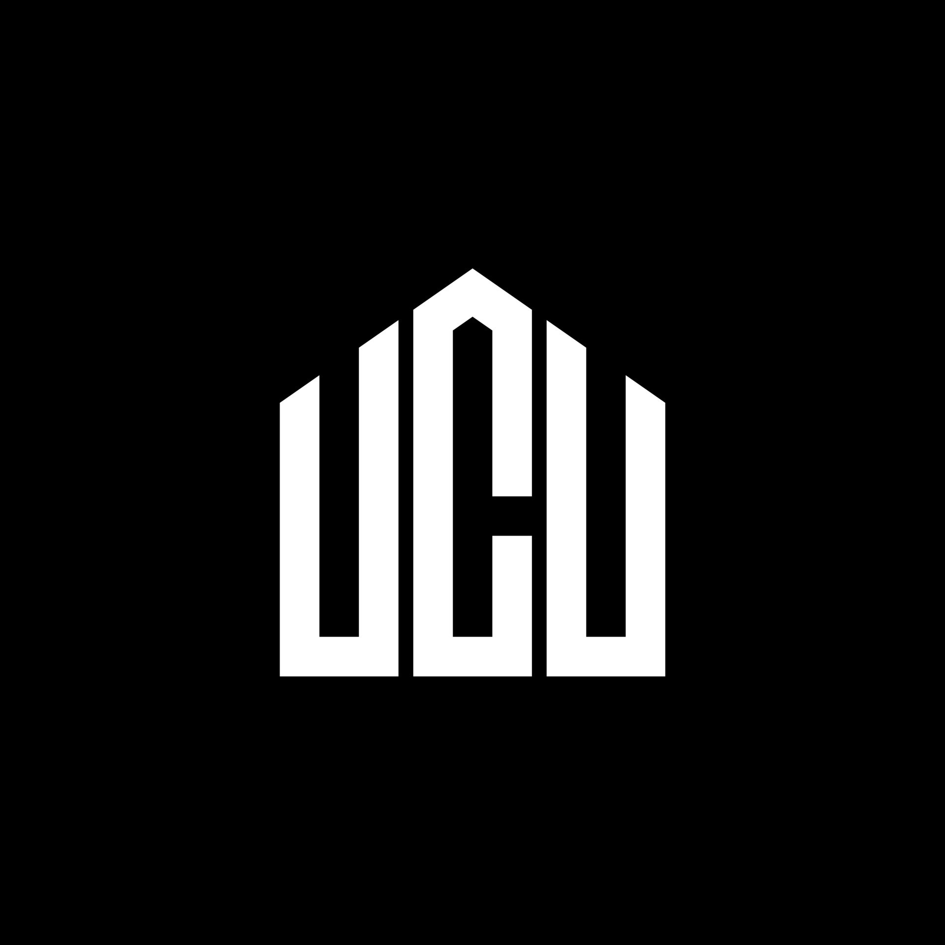 Ucu Letter Designucu Letter Logo Design On Black Background Ucu Creative Initials Letter Logo