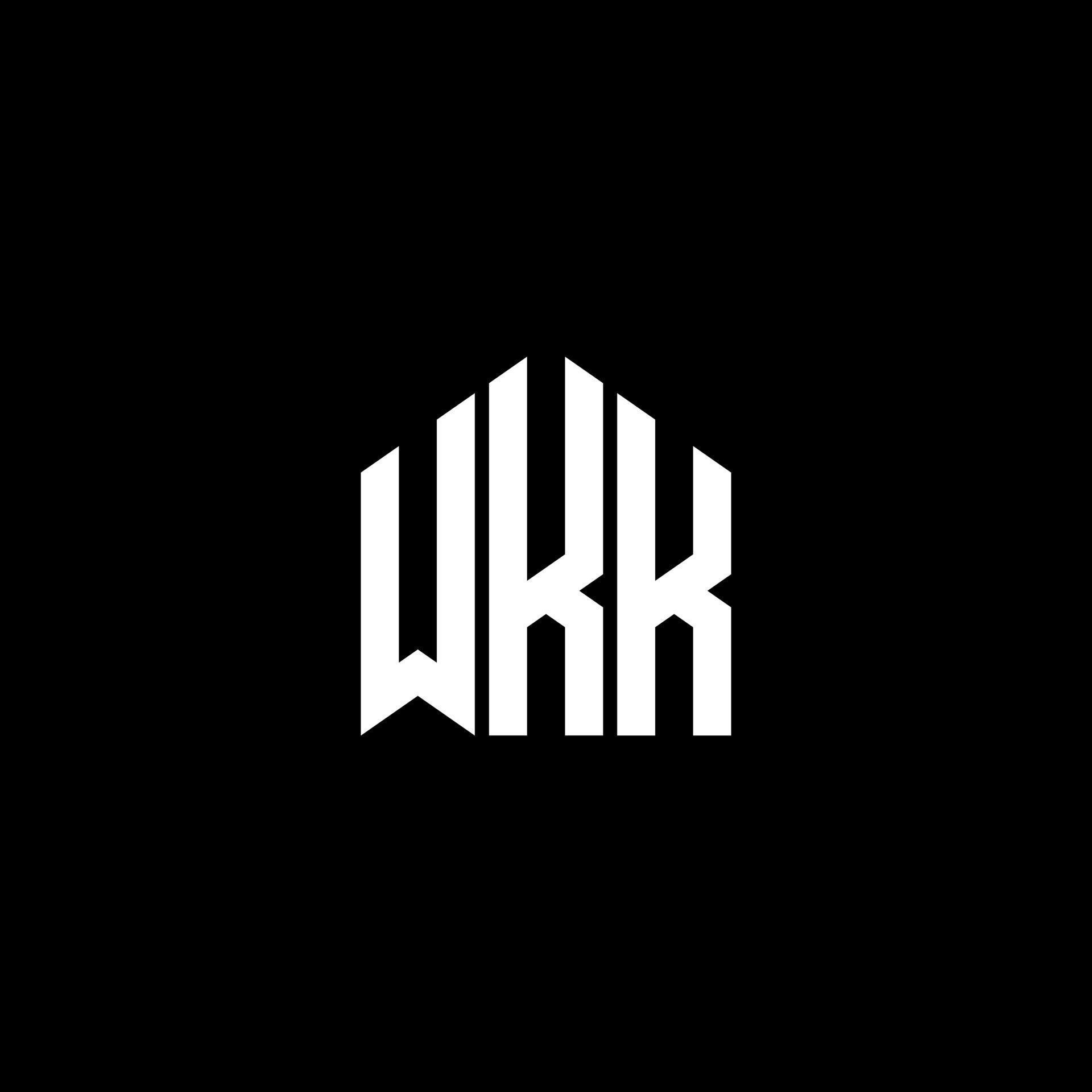 WKK letter logo design on BLACK background. WKK creative initials letter logo concept. WKK ...