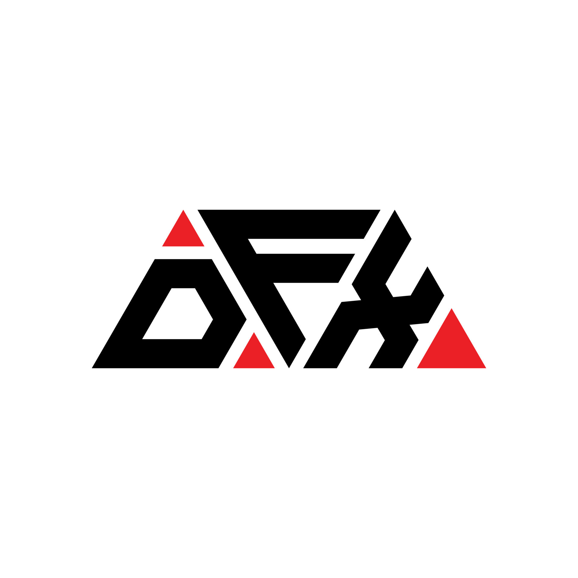 Diseño de logotipo de letra triangular dfx con forma de triángulo. monograma de diseño de ...