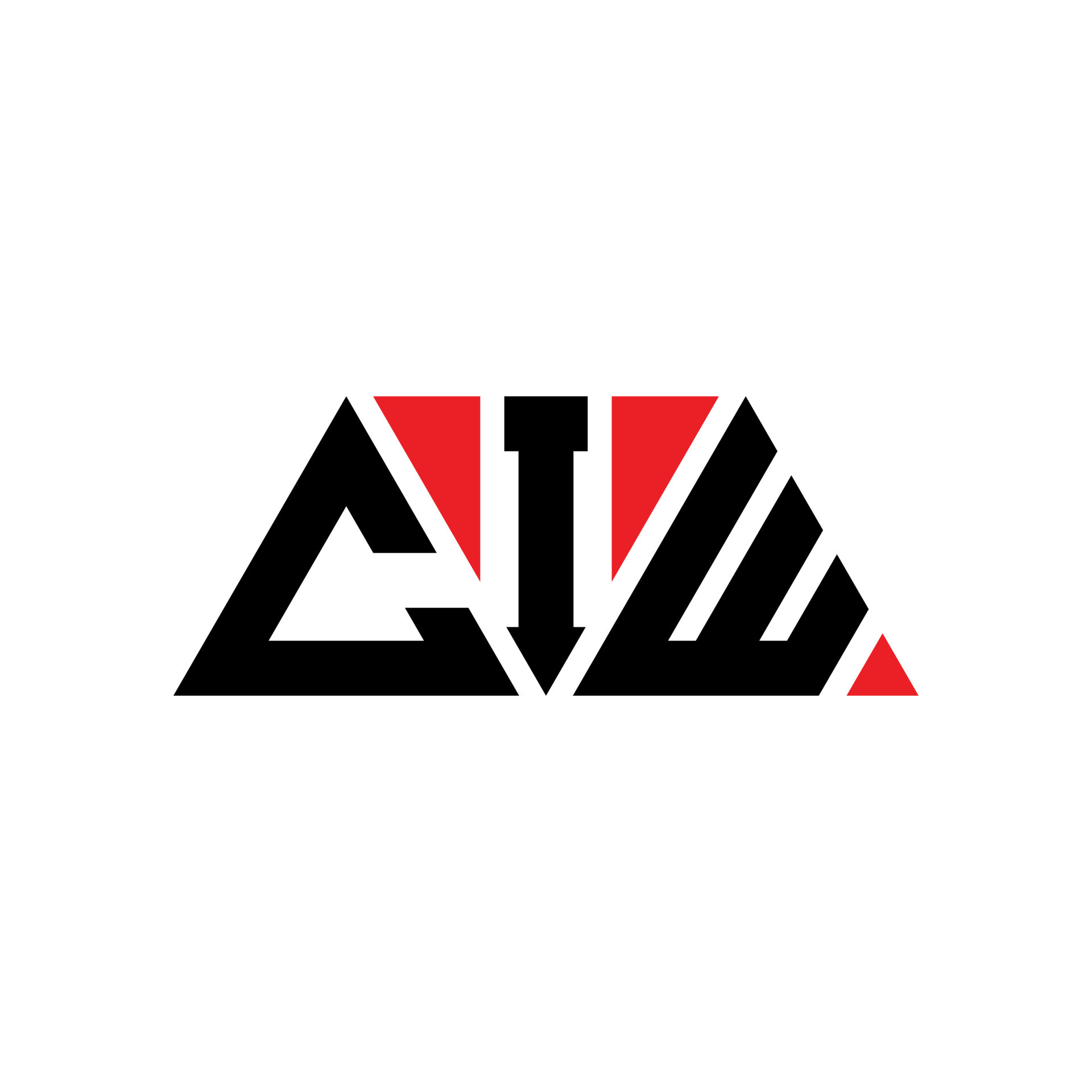 cjw diseño de logotipo de letra triangular con forma de triángulo. monograma de diseño del ...