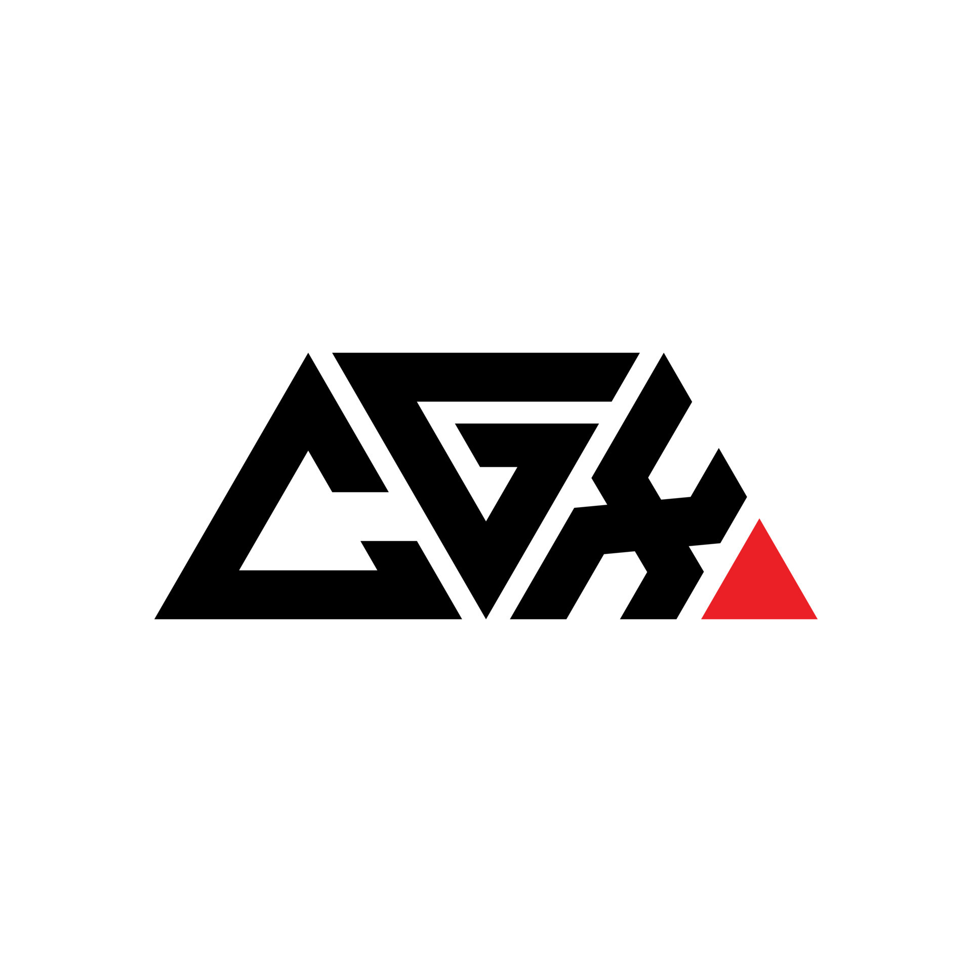Diseño de logotipo de letra triangular cgx con forma de triángulo ...