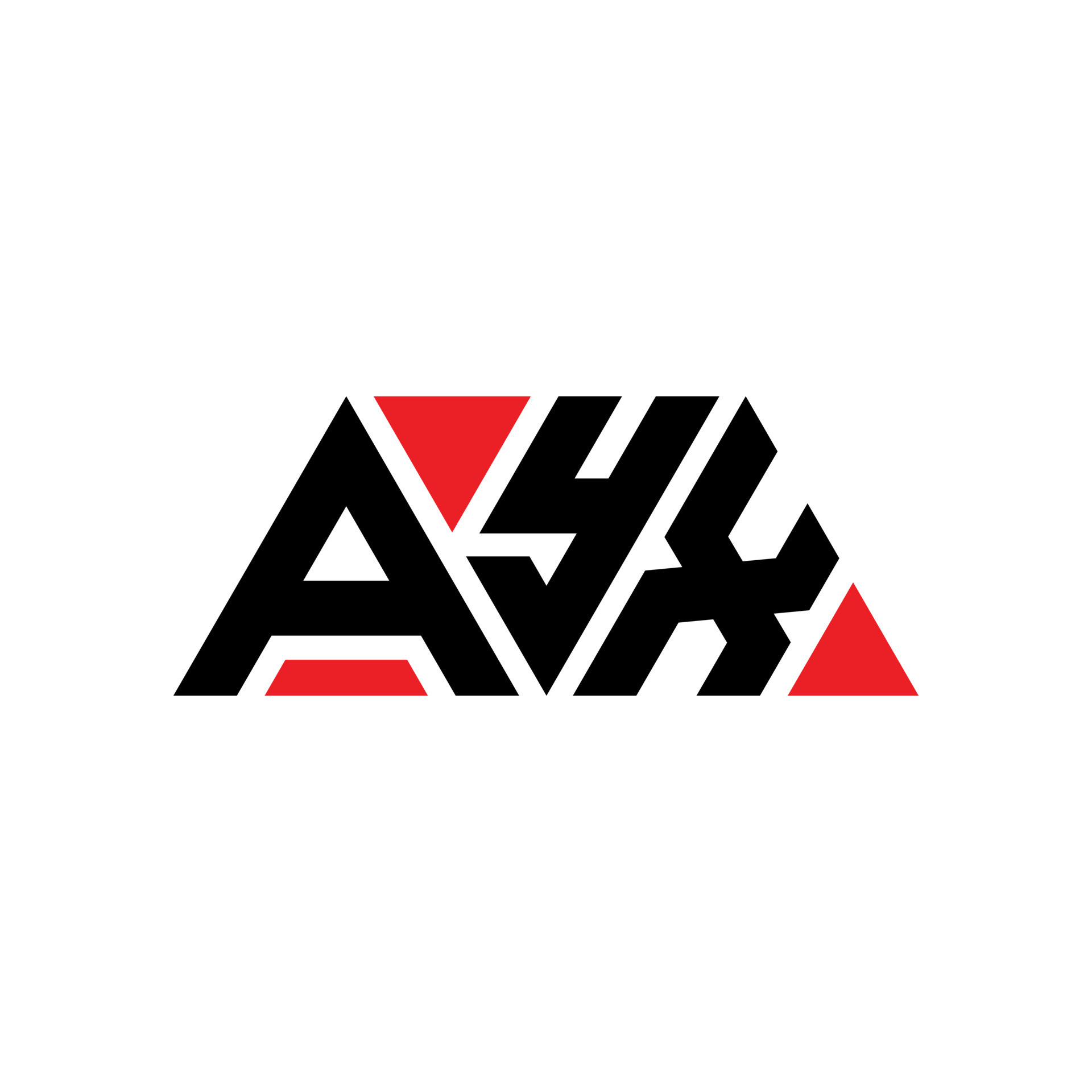 diseño del logotipo de la letra del triángulo ayx con forma de triángulo. monograma de diseño ...