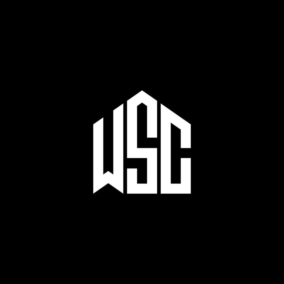 diseño de logotipo de letra wsc sobre fondo negro. concepto de logotipo de letra de iniciales ...