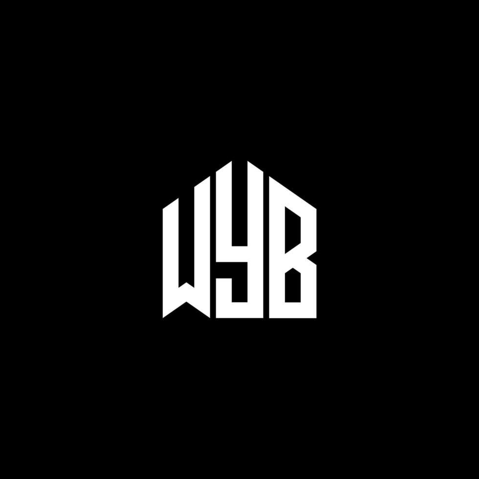 diseño de letras wyb. diseño de logotipo de letras wyb sobre fondo negro. concepto de logotipo ...