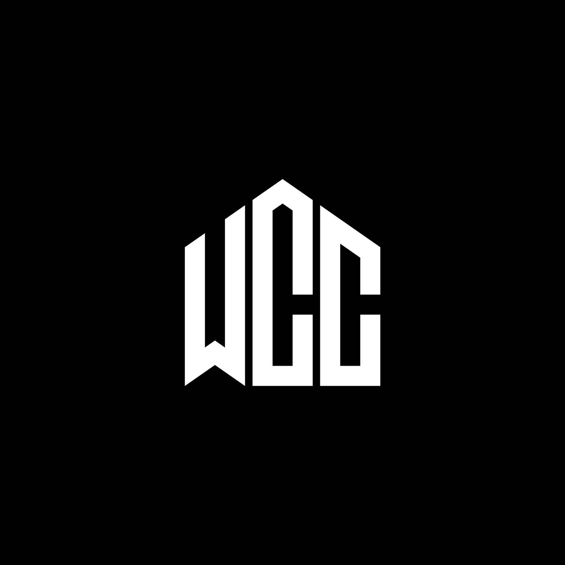 WCC letter logo design on BLACK background. WCC creative initials letter logo concept. WCC ...