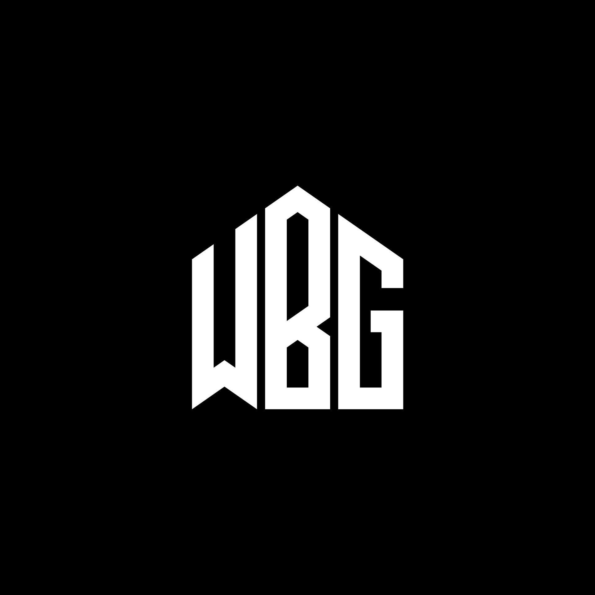 wbg letter design.wbg letter logo design sobre fondo negro. concepto de logotipo de letra de ...