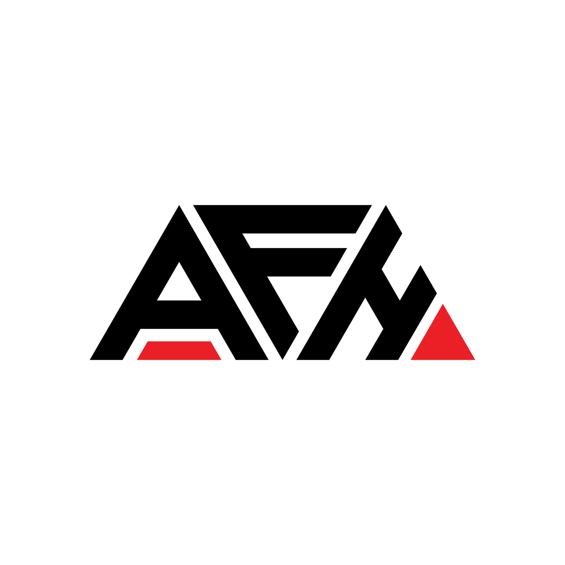 diseño de logotipo de letra triangular afh con forma de triángulo. monograma de diseño del ...