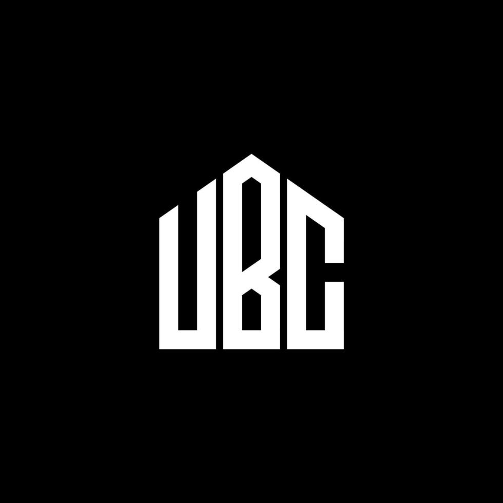 diseño de letras ubc. diseño de logotipo de letras ubc sobre fondo negro. concepto de logotipo ...