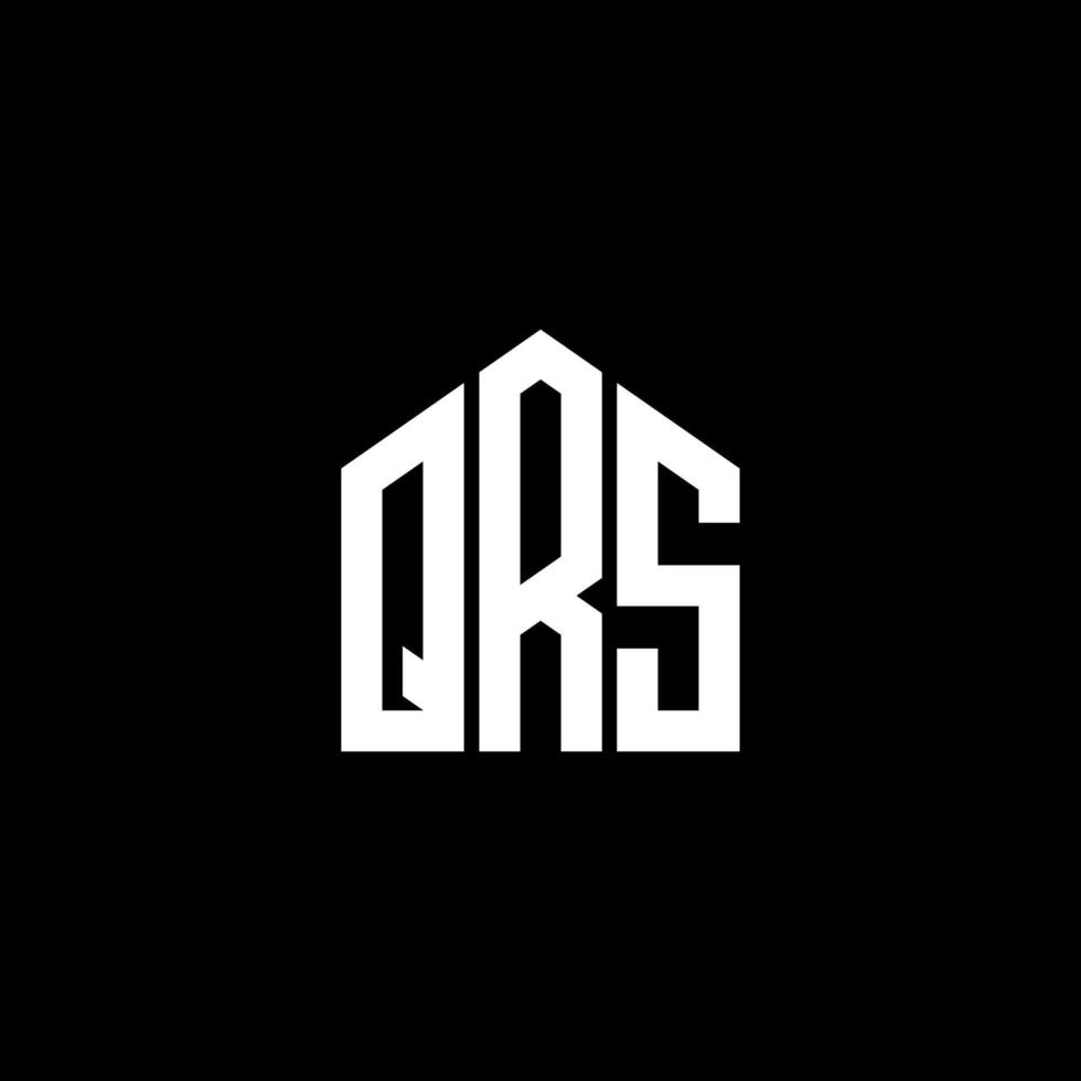 Diseño de letras qrs. Diseño de logotipo de letras qrs sobre fondo negro. concepto de logotipo ...