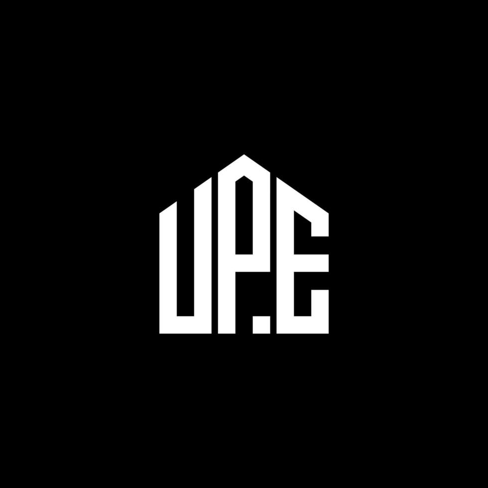 diseño de letra upe. diseño de logotipo de letra upe sobre fondo negro. concepto de logotipo de ...