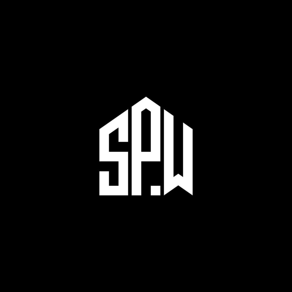diseño de logotipo de letra spw sobre fondo negro. concepto de logotipo de letra de iniciales ...