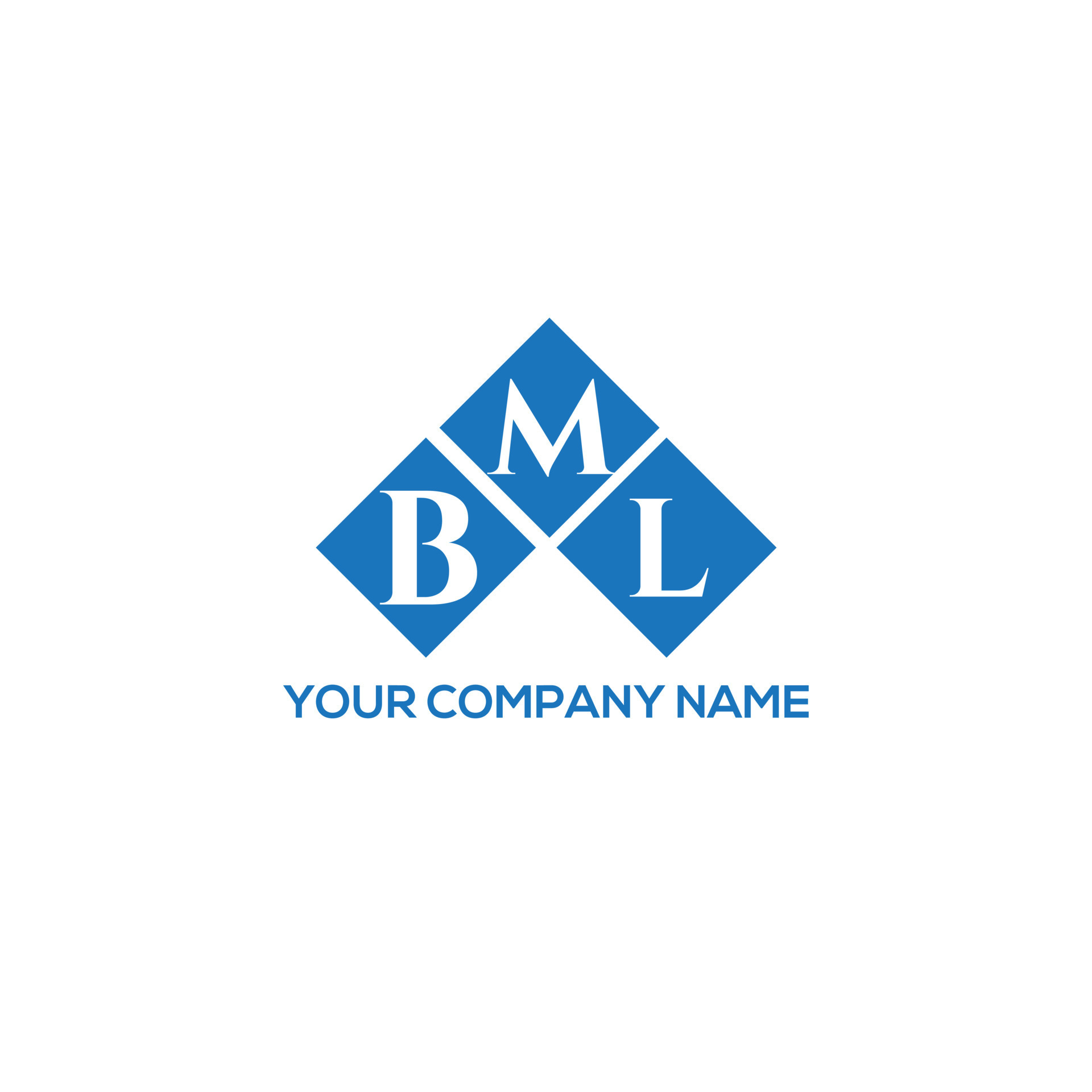 BML letter logo design on WHITE background. BML creative initials letter logo concept. BML ...