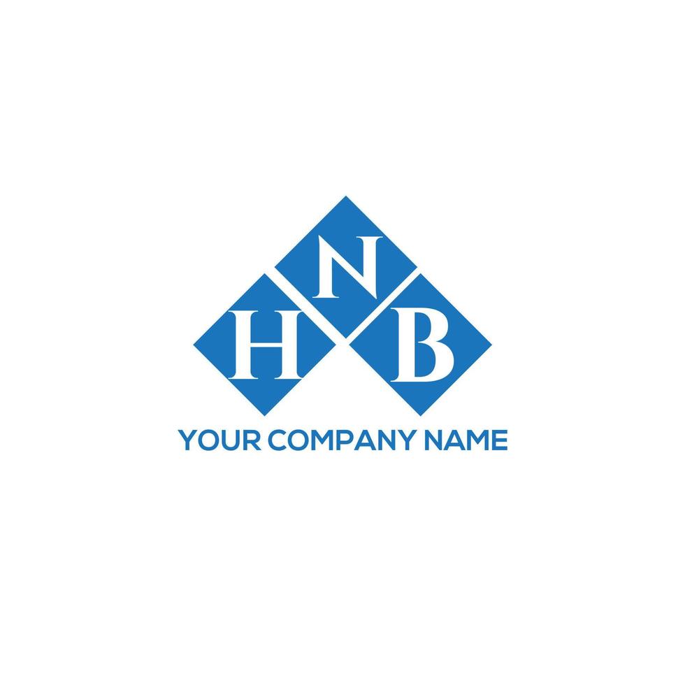 HNB letter logo design on WHITE background. HNB creative initials letter logo concept. HNB ...