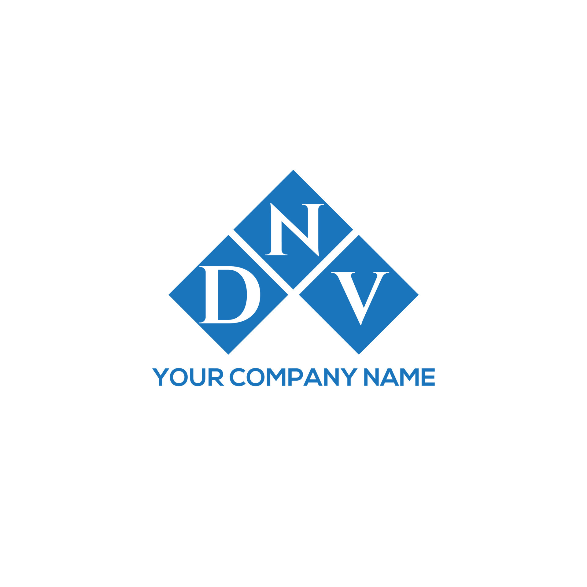 DNV letter logo design on WHITE background. DNV creative initials letter logo concept. DNV ...