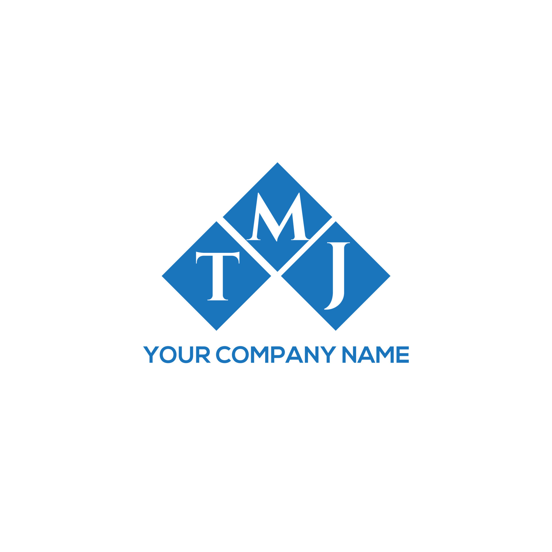 Tmj Letter Logo Design On White Background Tmj Creative Initials