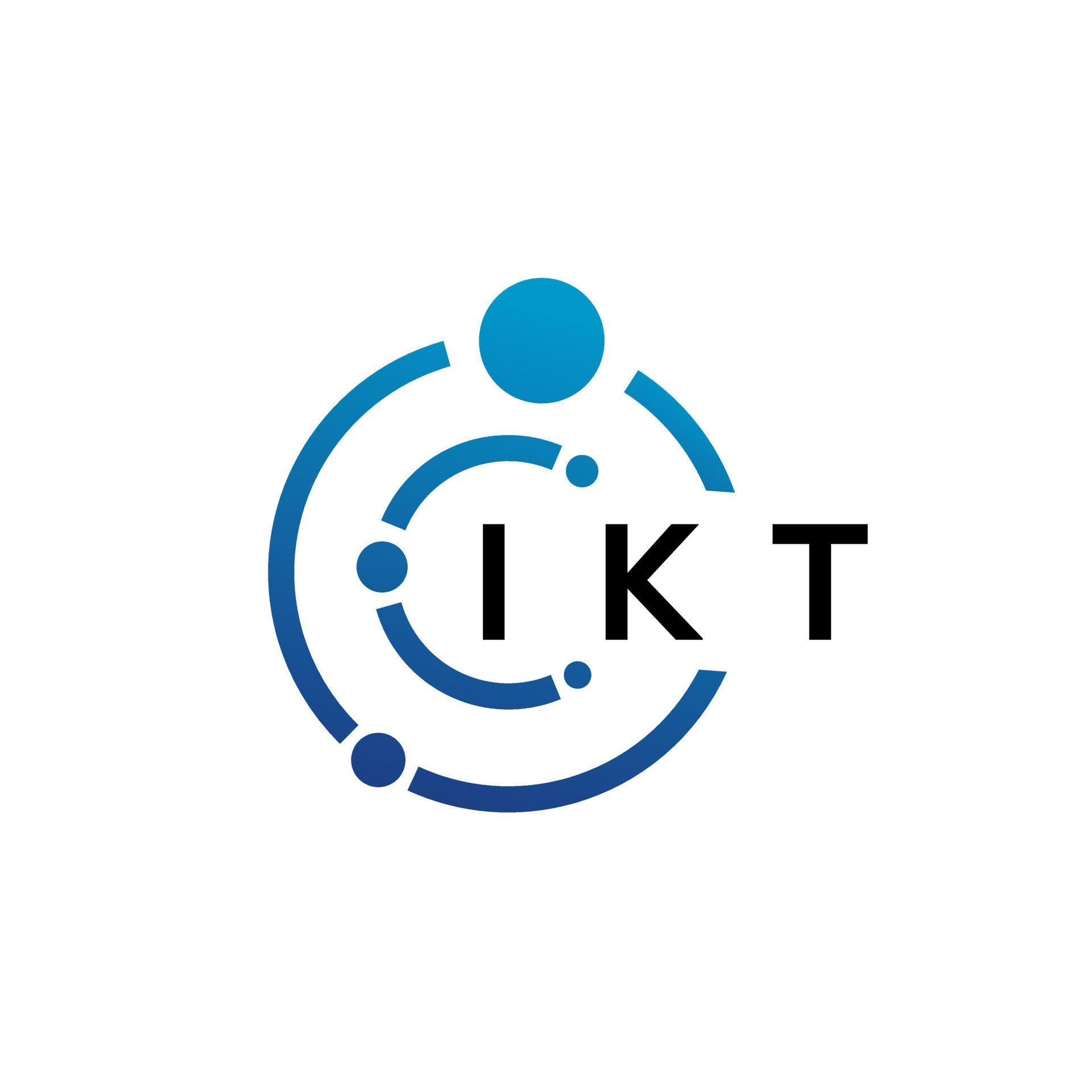 IKT letter technology logo design on white background. IKT creative initials letter IT logo ...