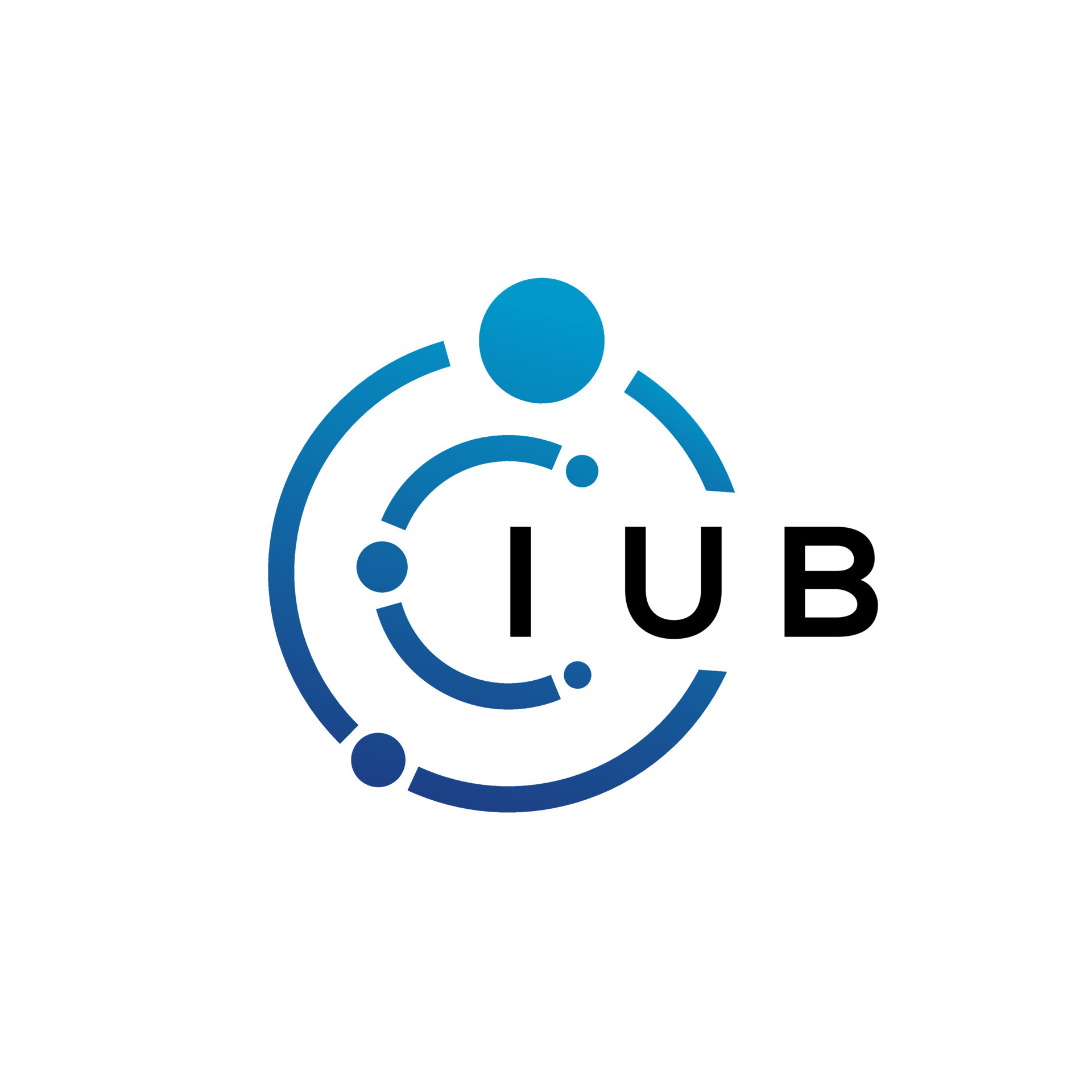IUB letter technology logo design on white background. IUB creative initials letter IT logo ...
