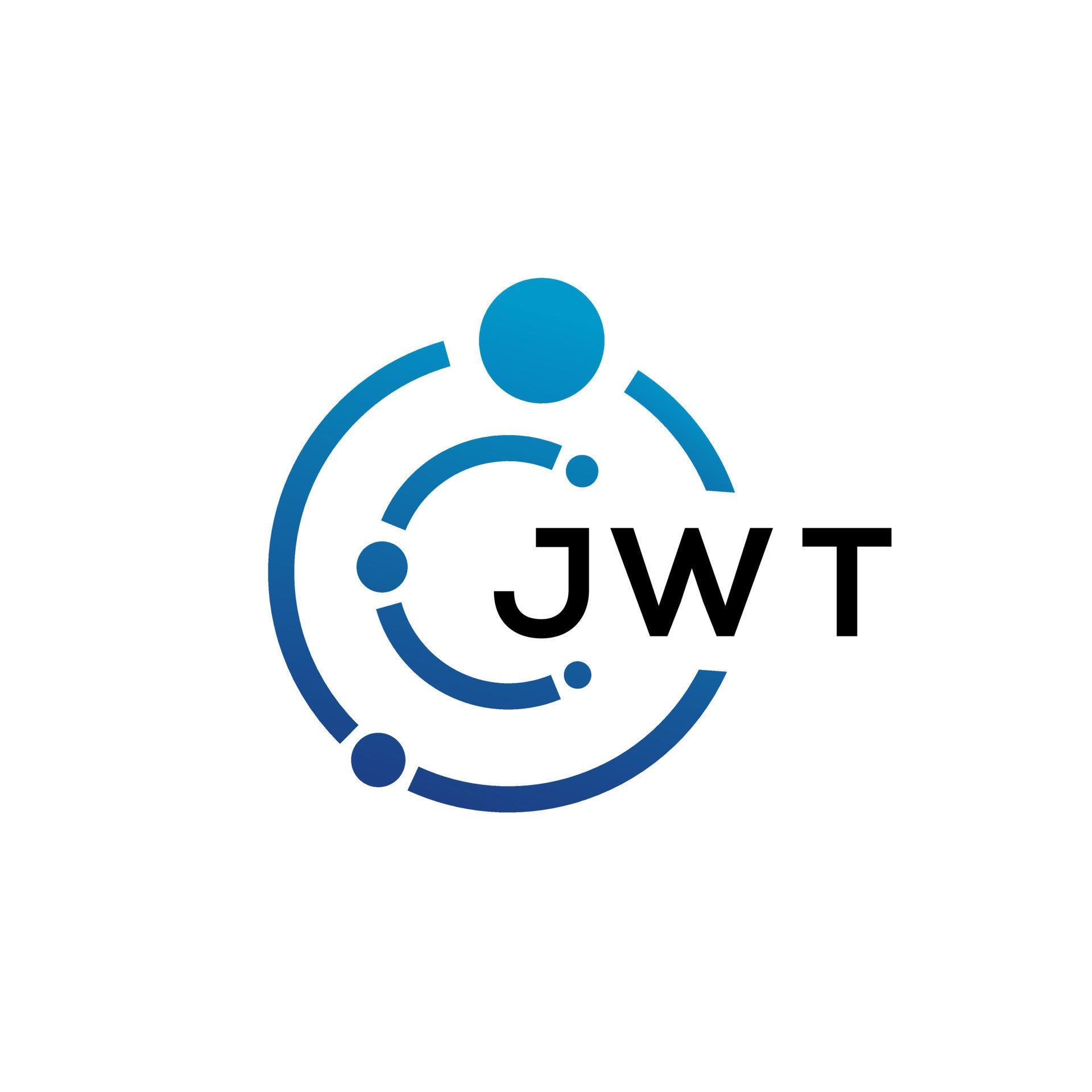 JWT letter technology logo design on white background. JWT creative initials letter IT logo ...