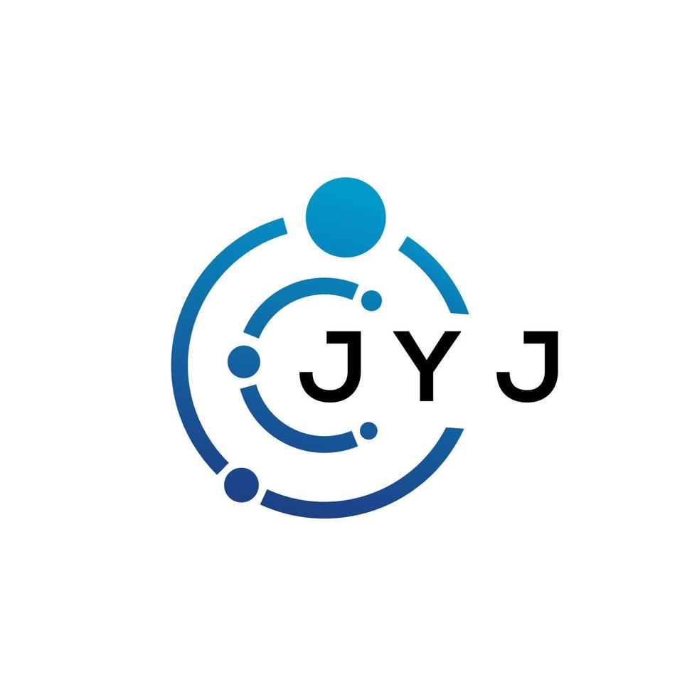 JYJ letter technology logo design on white background. JYJ creative initials letter IT logo ...